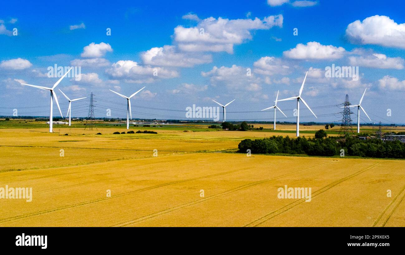 Windfarms in the UK Stock Photo - Alamy