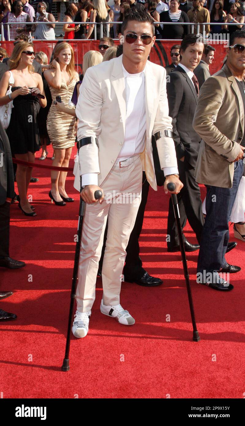Soccer player Cristiano Ronaldo arrives at the ESPYs Awards on ...