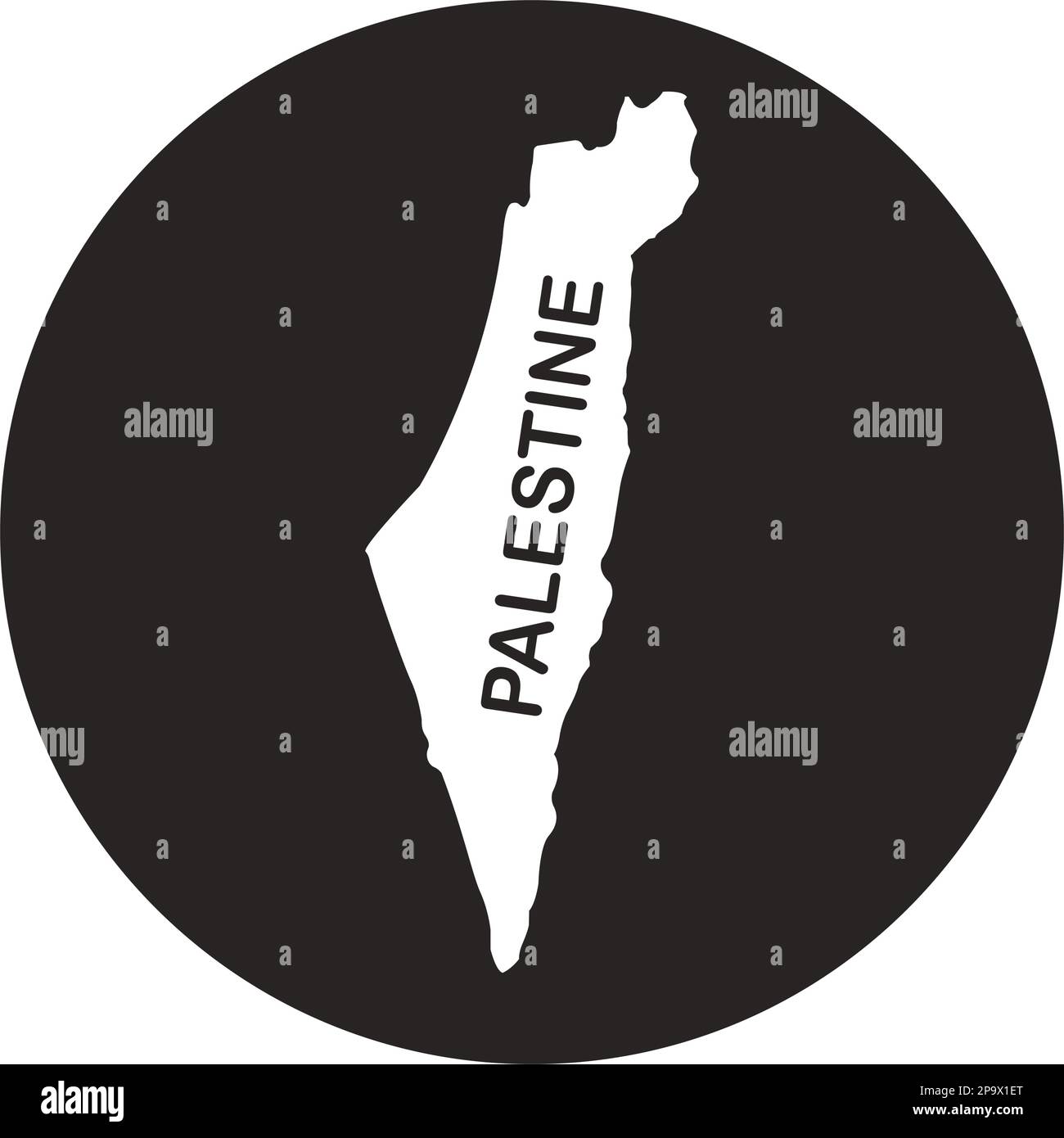 Palestine map icon vector illustration symbol design Stock Vector Image ...