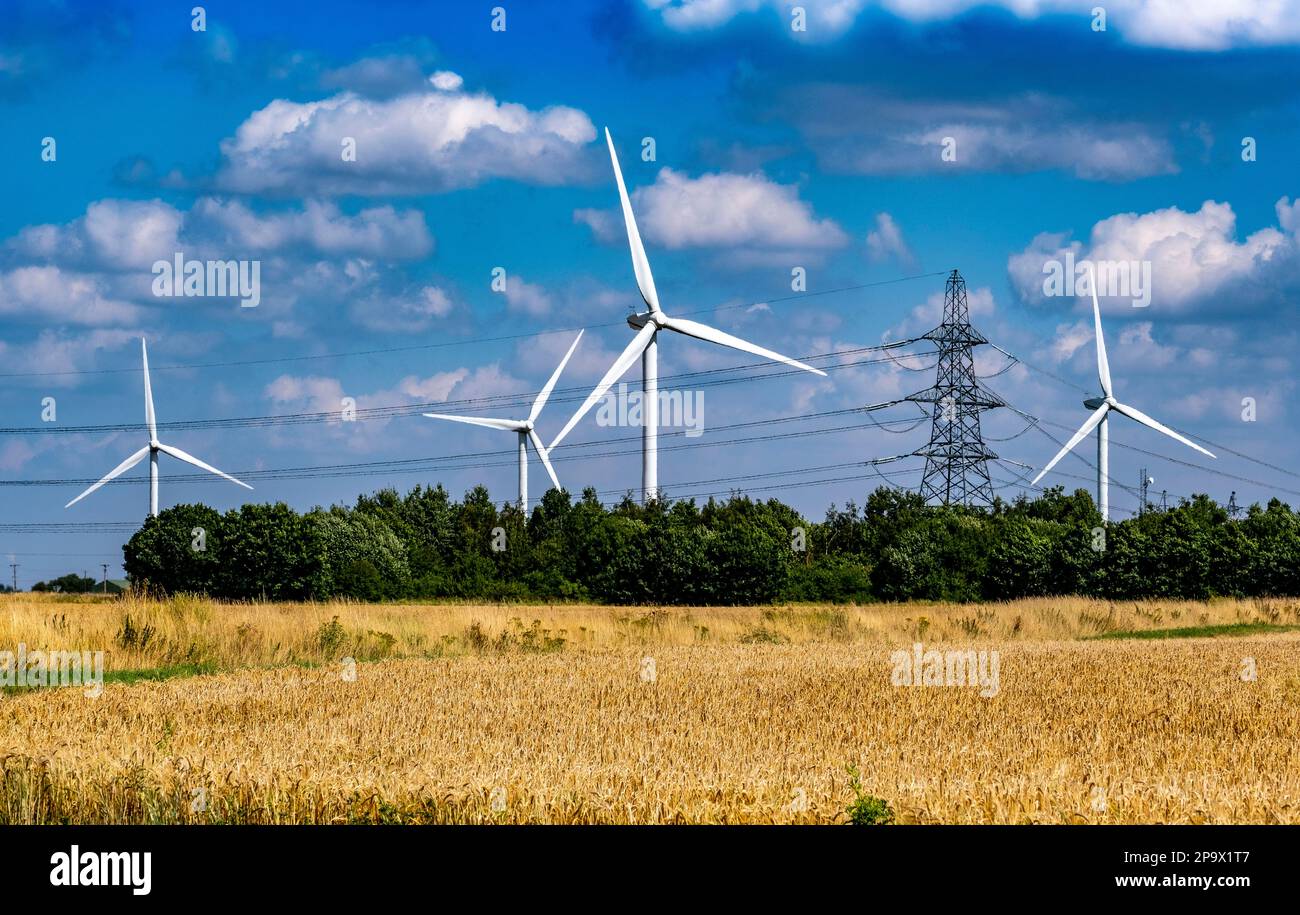 Windfarms in the UK Stock Photo - Alamy