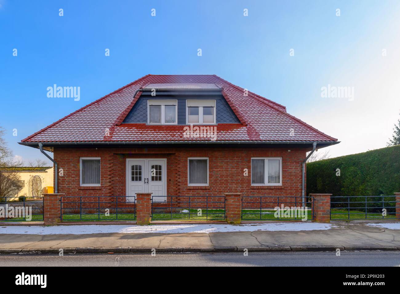 House with clinker brick facade Stock Photo - Alamy