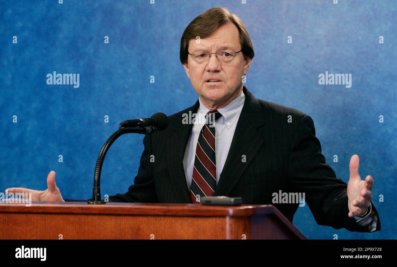 Don Bingham, chairman of the Oklahoma Ethics Committee, gestures as he ...