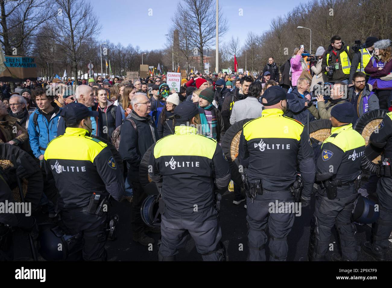 THE HAGUE - Extinction Rebellion (XR) climate activists block the A12 ...