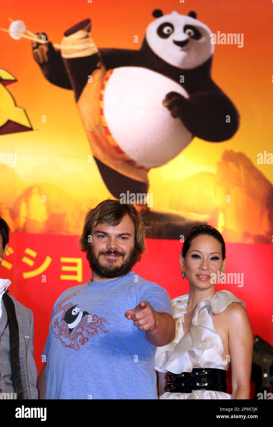 American actor, comedian and musician Jack Black, left, and actress ...