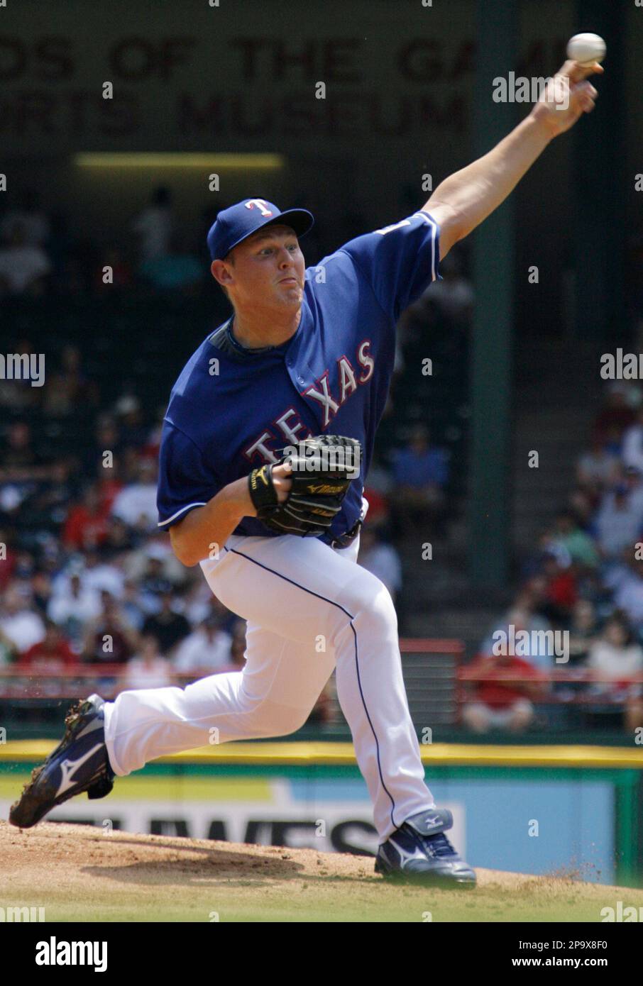 Texas Rangers' Matt Harrison pitches in the first inning of a baseball ...