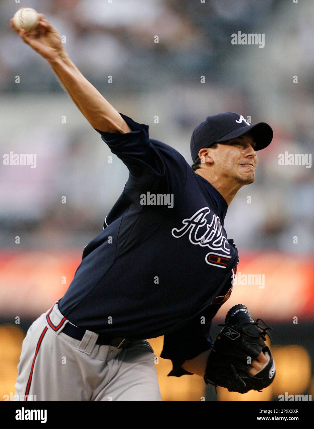 Atlanta Braves pitcher Charlie Morton delivers during the first inning ...