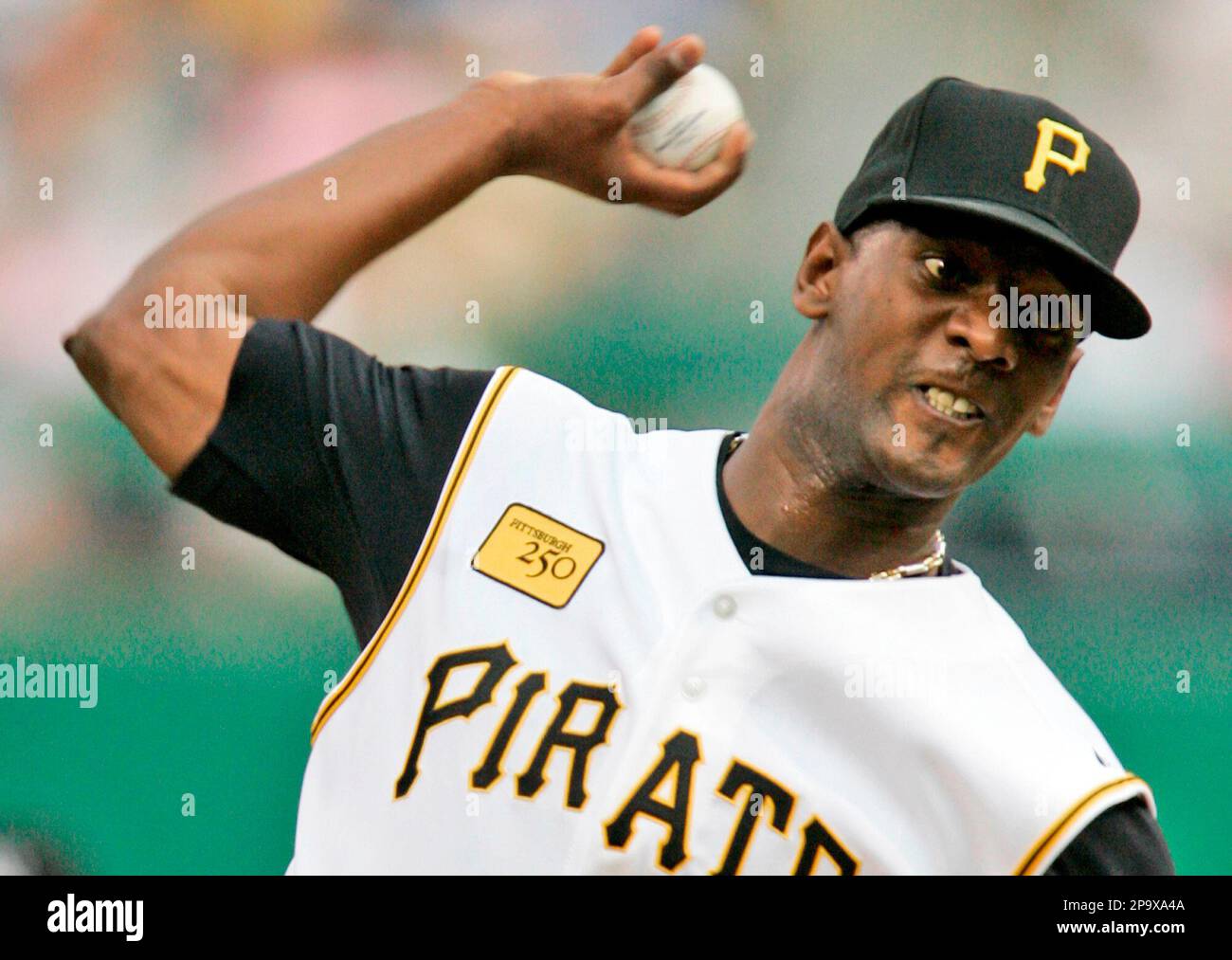 Pittsburgh Pirates pitcher Yoslan Herrera throws in the first inning of ...