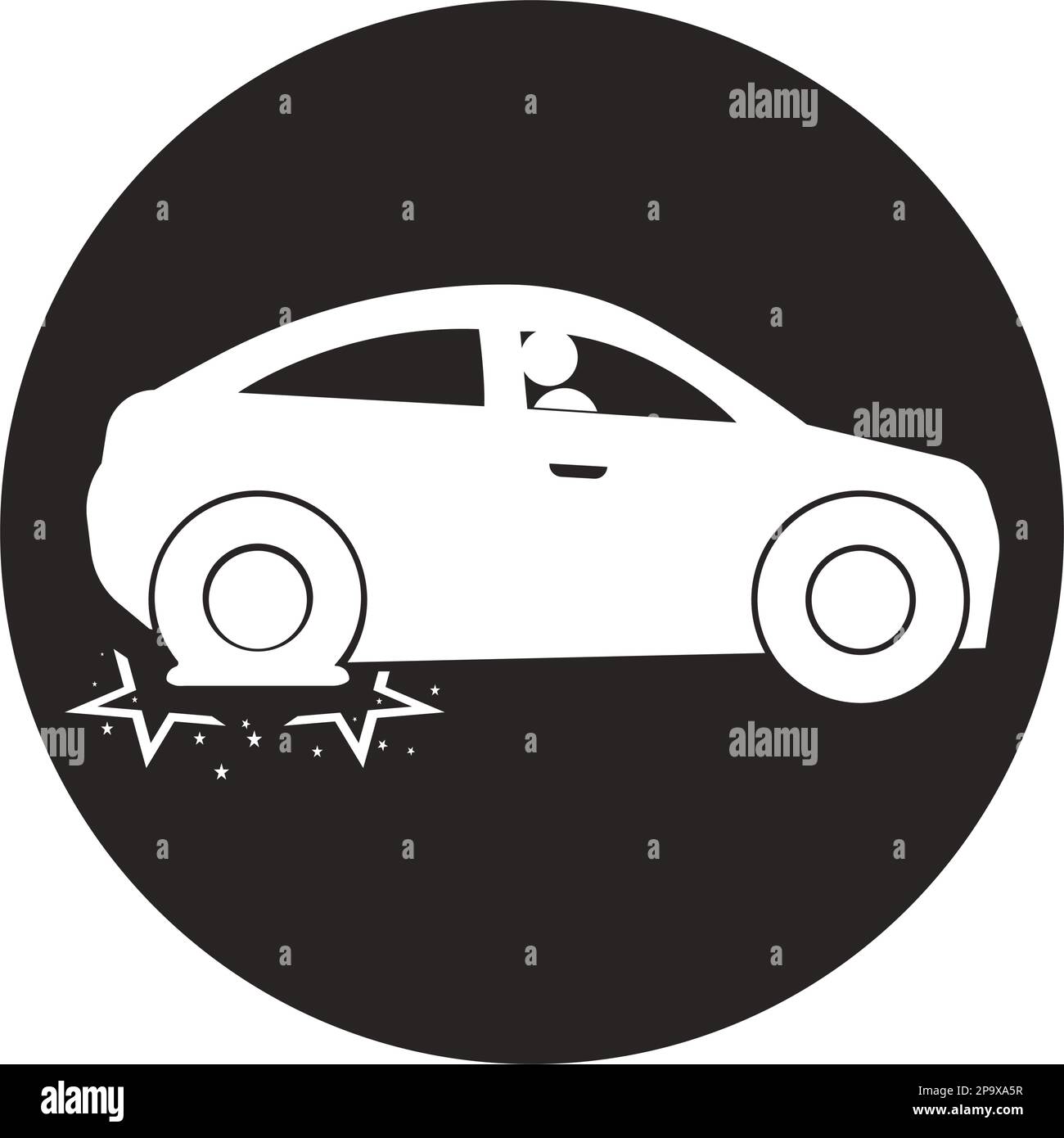 tire burst car icon vector illustration symbol design Stock Vector ...