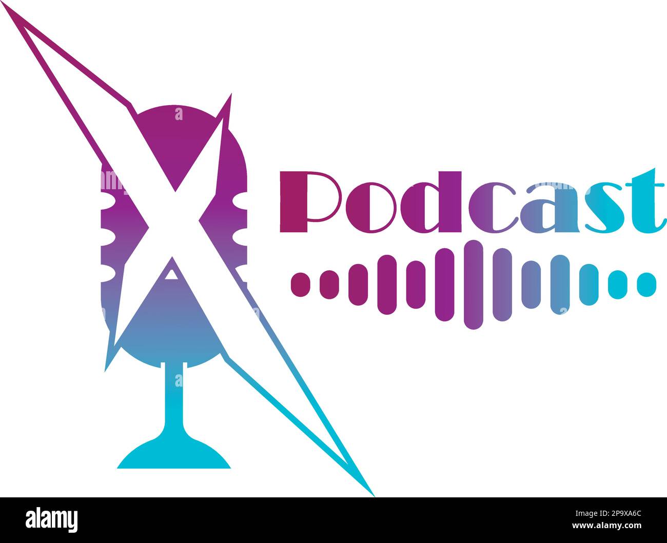 Podcast logo vector Stock Vector Images - Alamy