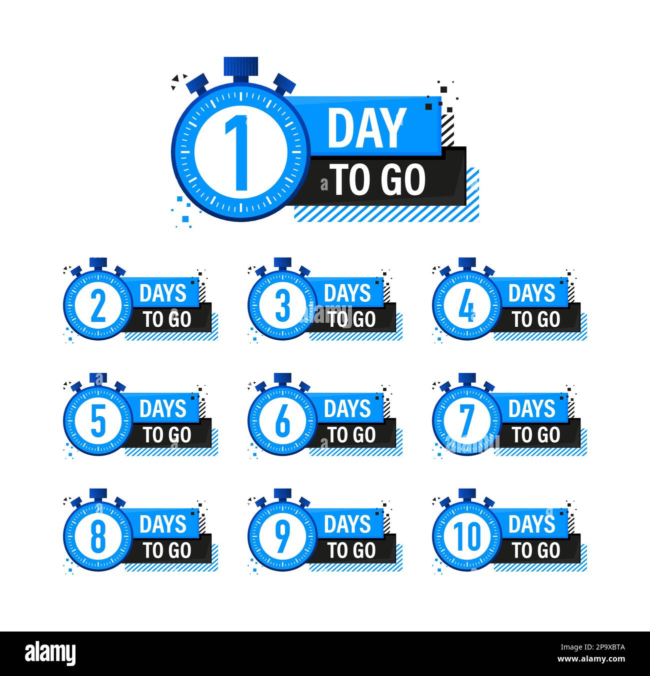 Countdown sign days left to go sale marketing badges hi-res stock ...