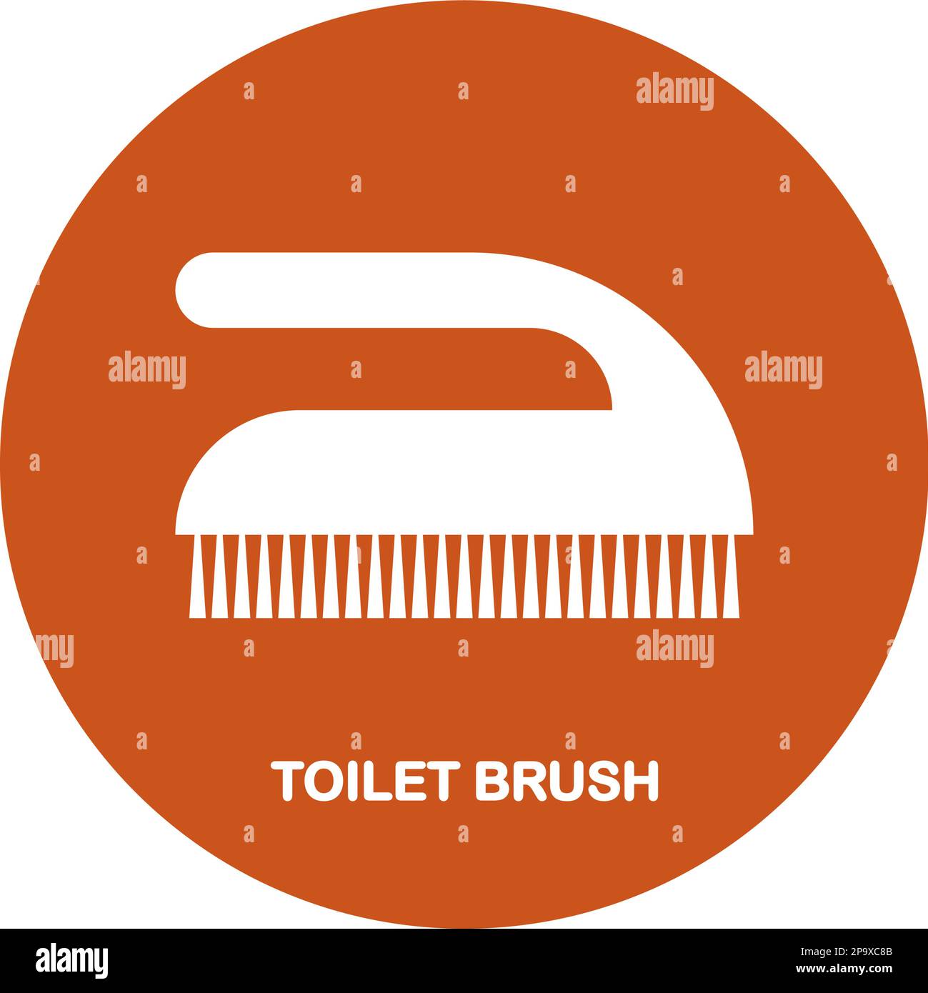 toilet brush icon vector illustration symbol design Stock Vector Image ...