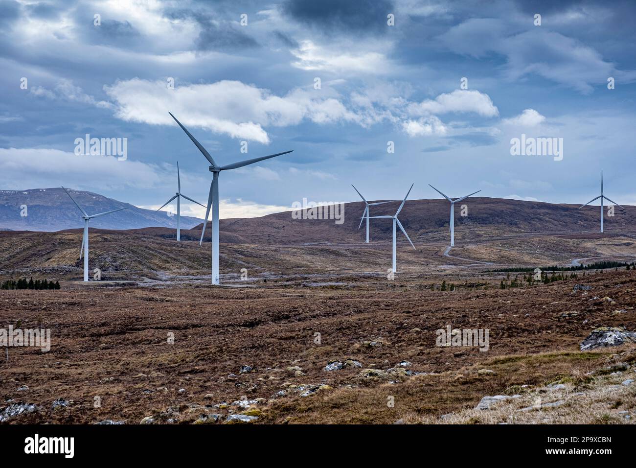 Windfarms in the UK Corriemoillie Wind Farm Stock Photo - Alamy
