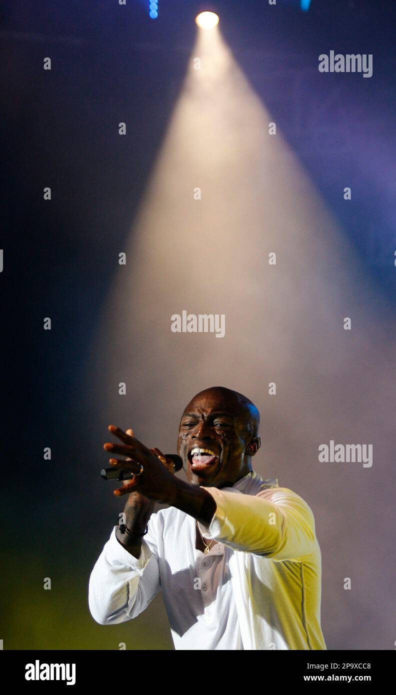 British singer Seal performs on stage during a concert at the "Live at ...