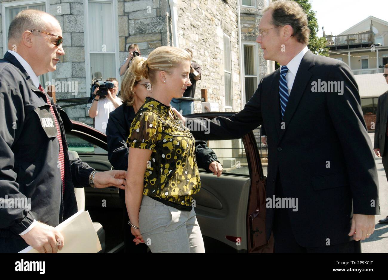 Rachel Manzo, center, wife of Michael Manzo, former chief of staff for ...