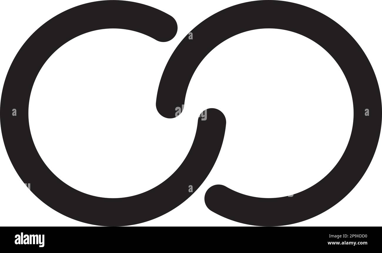 Interlace, interconnected, intersecting circles icon,vector ...