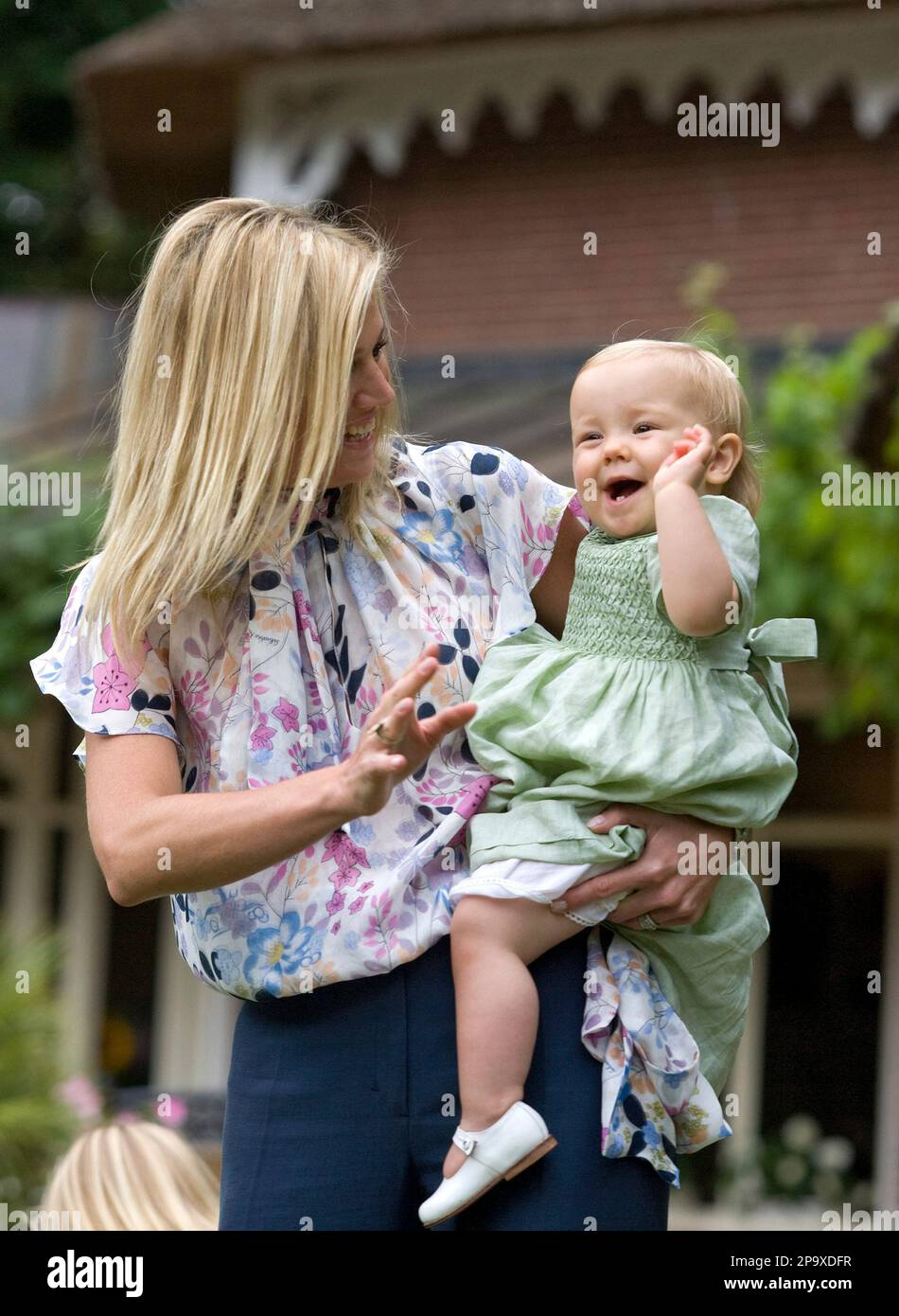 Princess Maxima, left, poses for photographers with her youngest ...