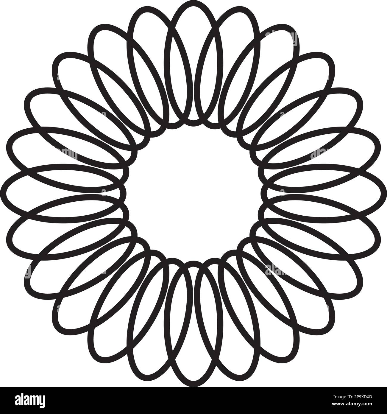 Circle radial motif, mandala illustrative element Stock Vector Image ...