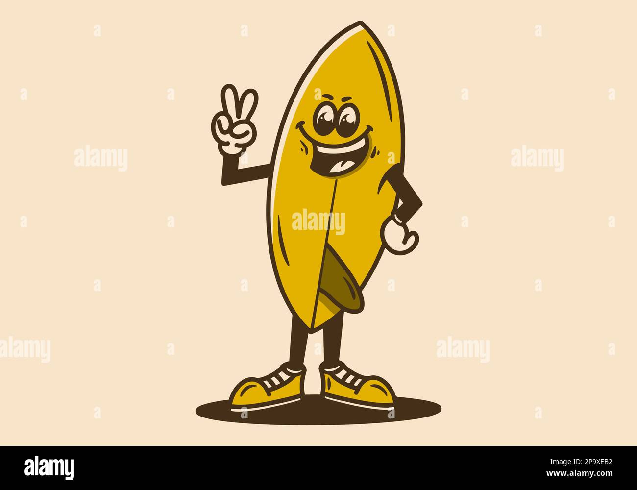 Surfer standing his surfboard Stock Vector Images - Alamy