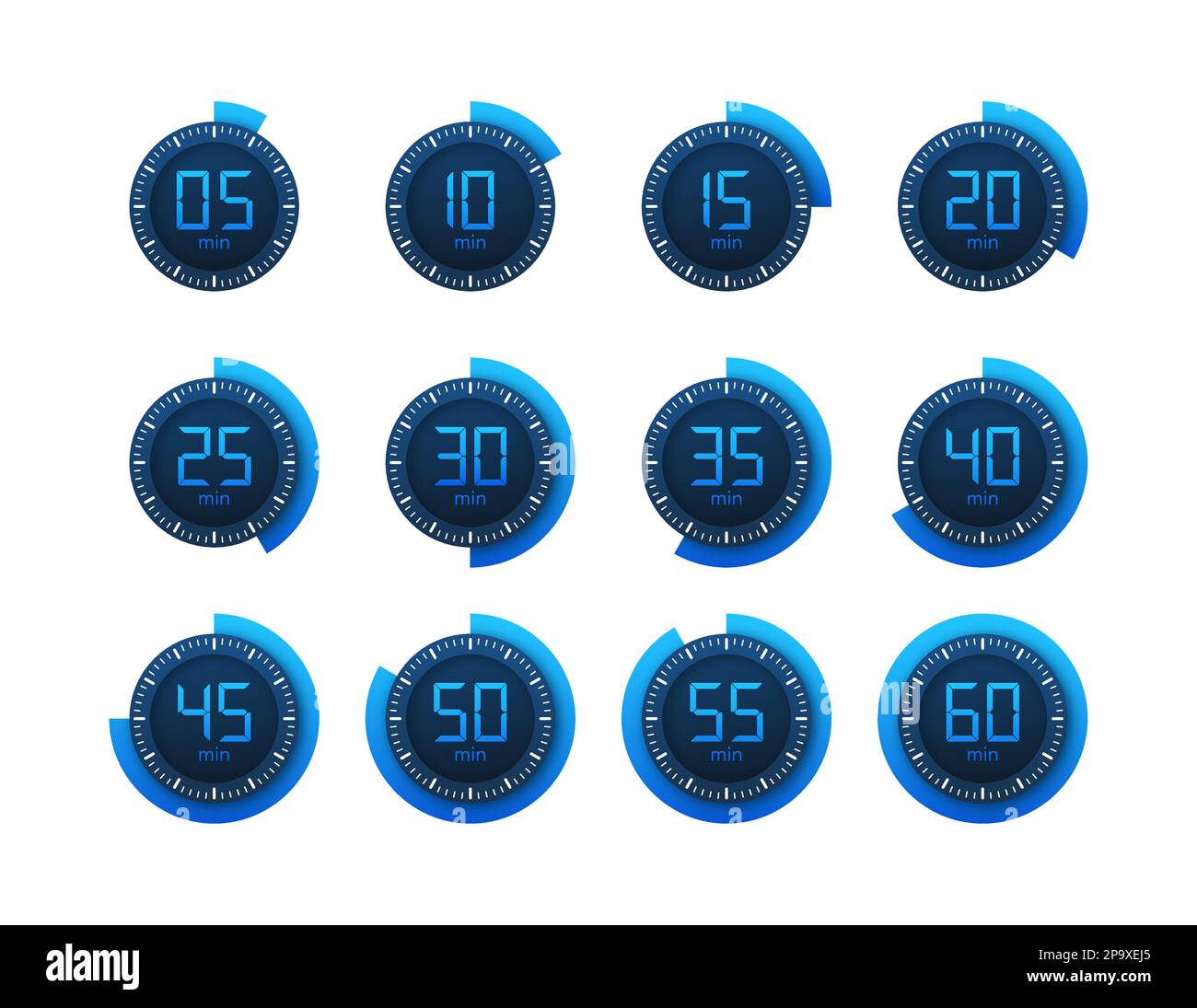 Set 10 20 minutes timer Cut Out Stock Images & Pictures - Alamy
