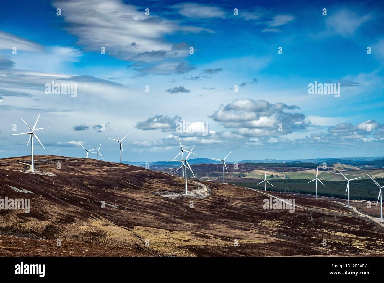 Windfarms in the UK Dorenell Windfarm Stock Photo - Alamy
