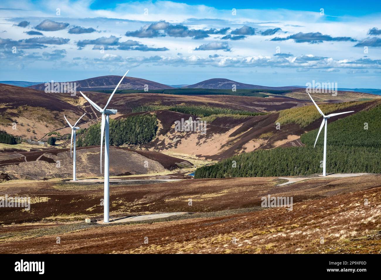 Windfarms in the UK Dorenell Windfarm Stock Photo - Alamy