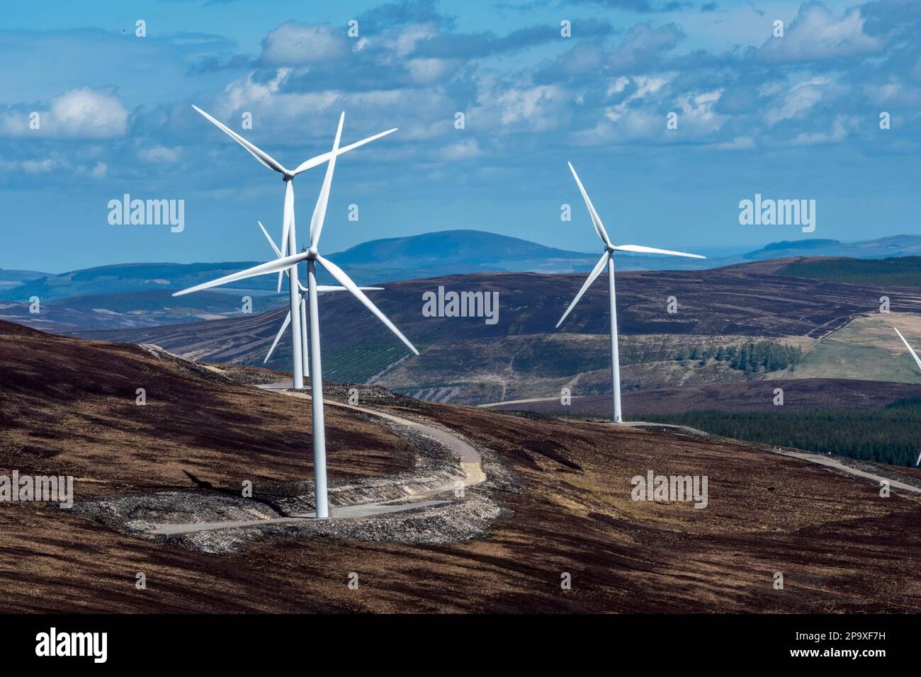 Windfarms in the UK Dorenell Windfarm Stock Photo - Alamy