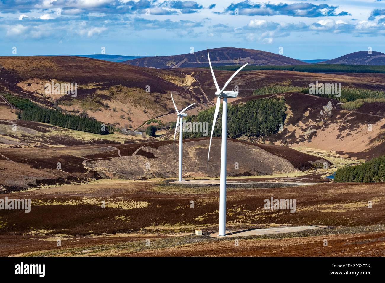 Windfarms in the UK Dorenell Windfarm Stock Photo - Alamy
