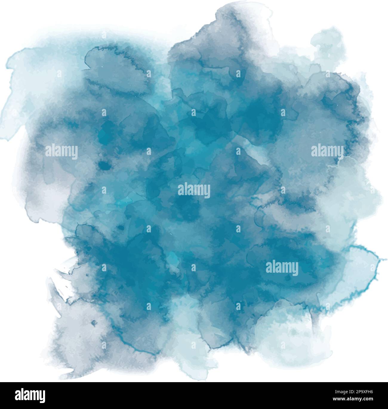 Light blue water color graphic brush strokes patches effect background ...