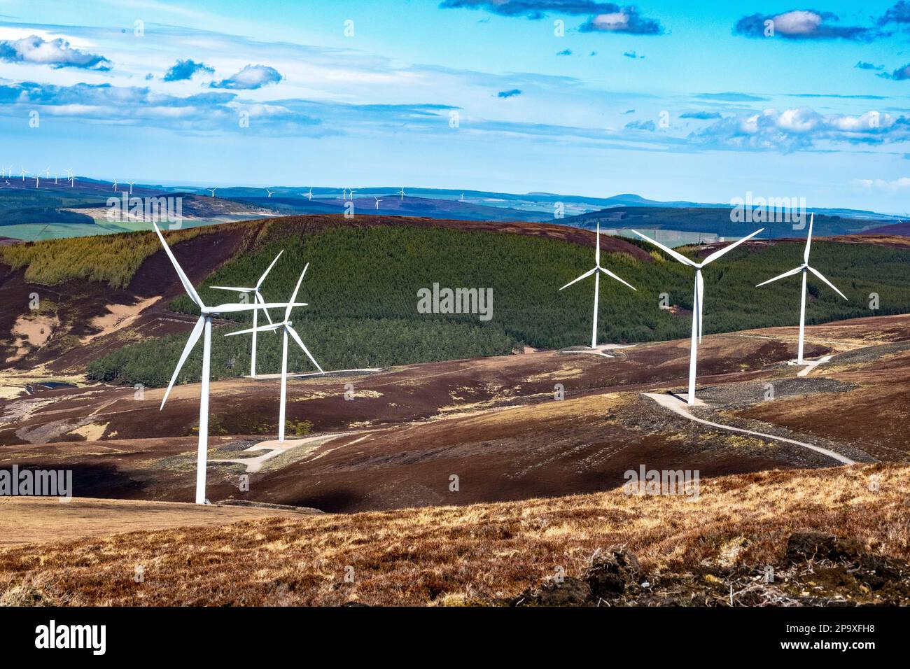 Windfarms in the UK Dorenell Windfarm Stock Photo - Alamy