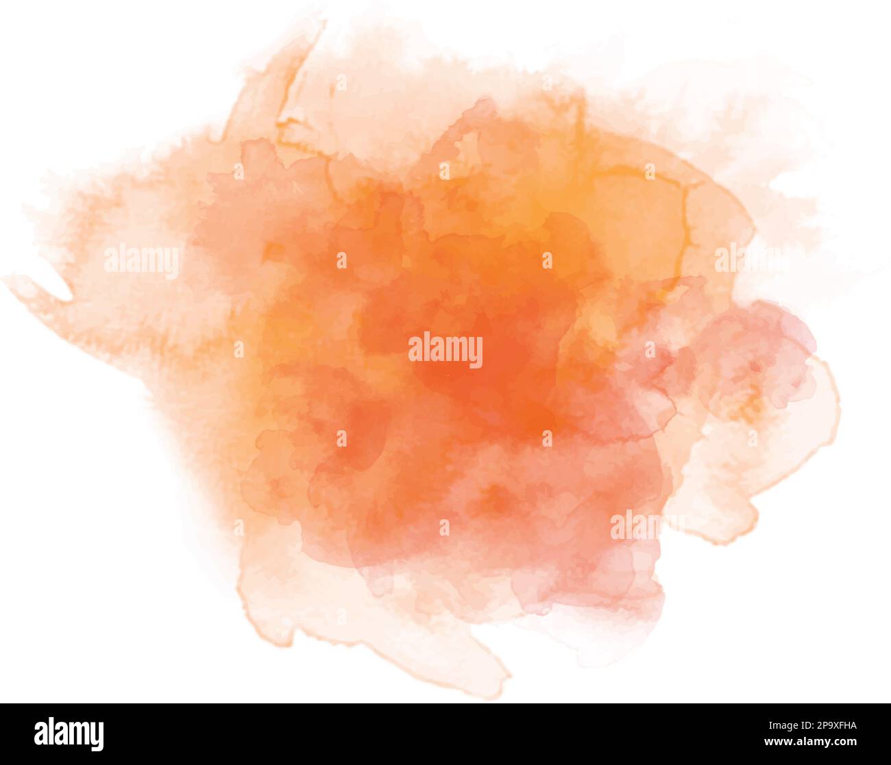 Orange water color graphic brush strokes patches effect background ...