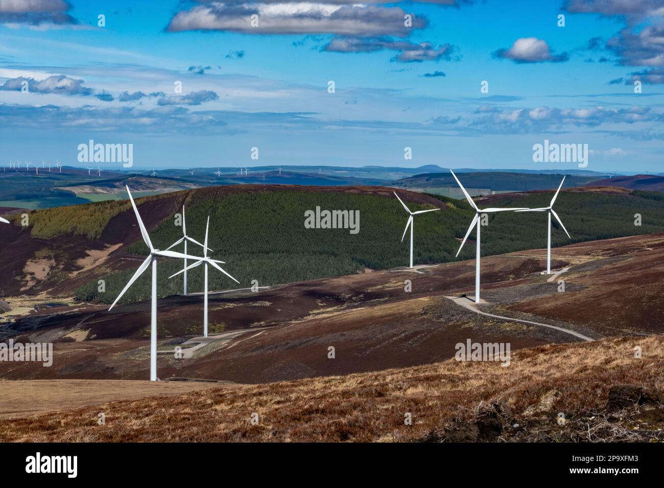 Windfarms in the UK Dorenell Windfarm Stock Photo - Alamy