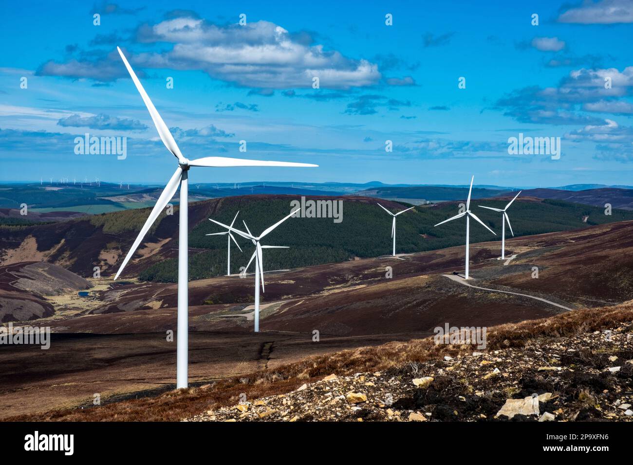 Windfarms in the UK Dorenell Windfarm Stock Photo - Alamy