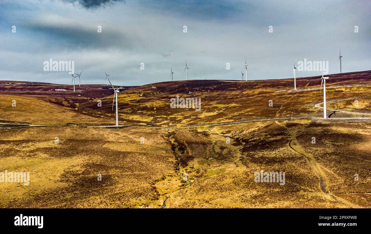 Windfarms in the UK Dorenell Windfarm Stock Photo - Alamy