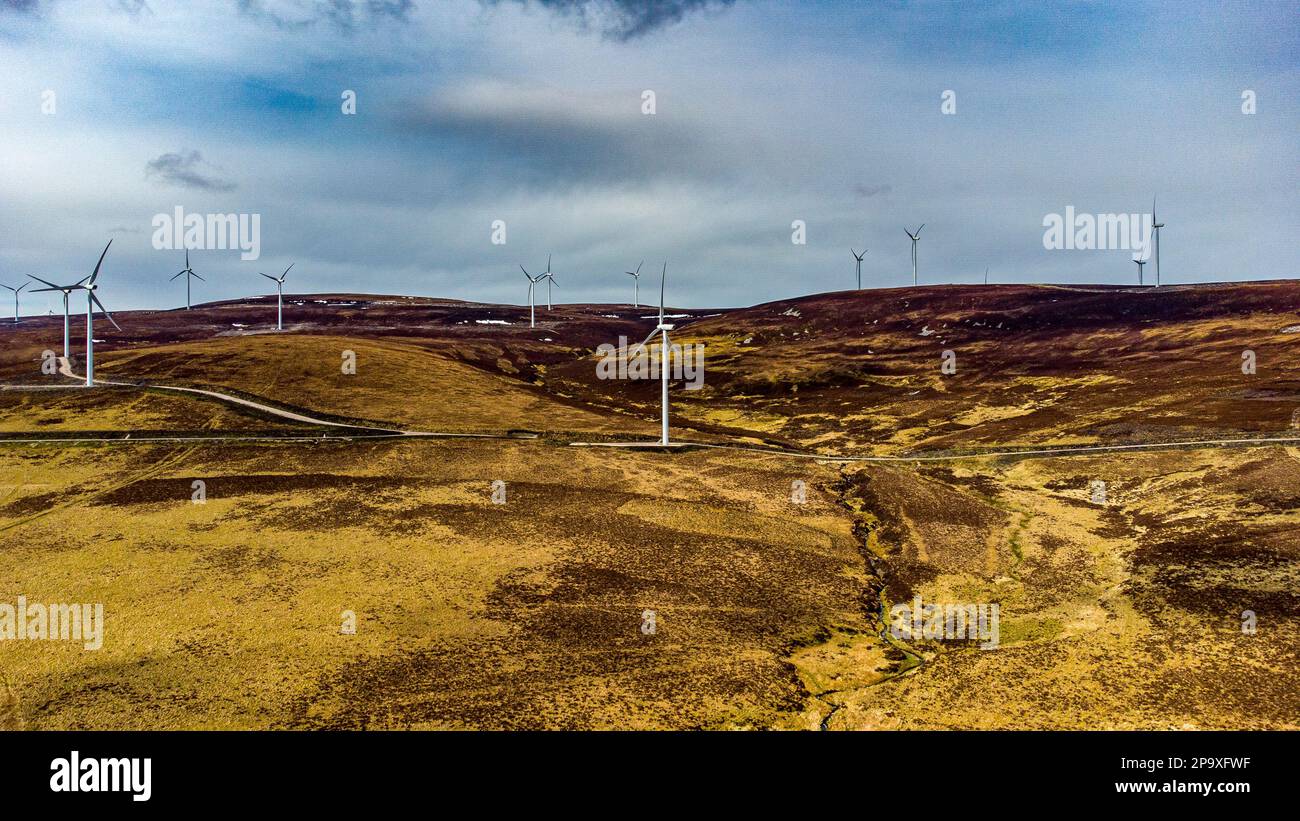 Windfarms in the UK Dorenell Windfarm Stock Photo - Alamy