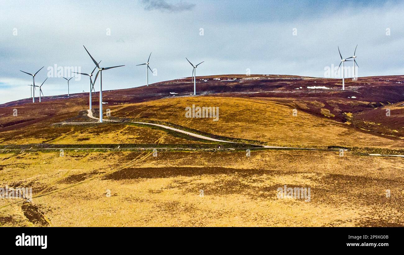 Windfarms in the UK Dorenell Windfarm Stock Photo - Alamy