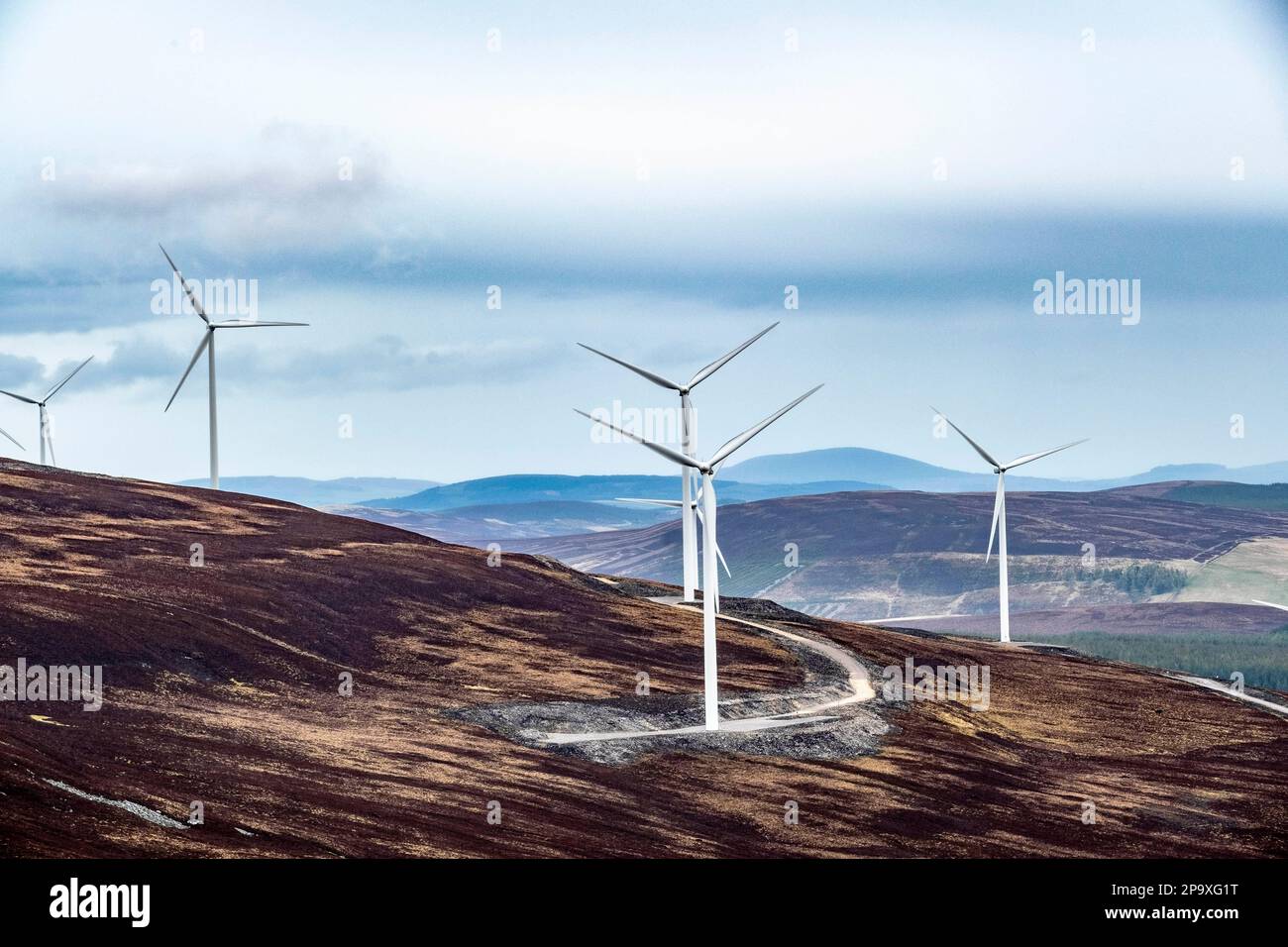 Windfarms in the UK Dorenell Windfarm Stock Photo - Alamy