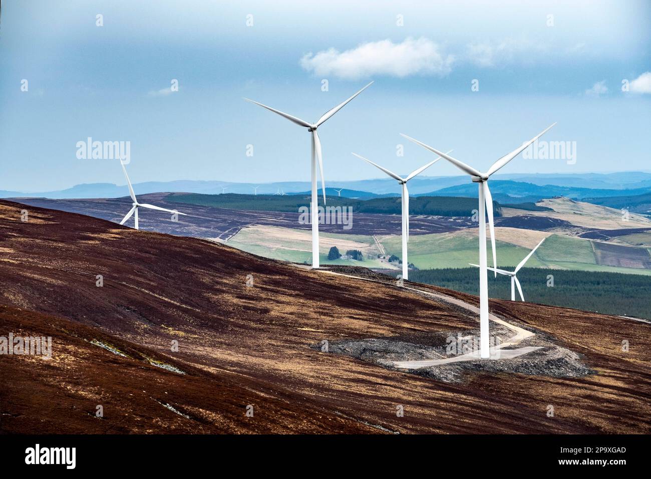 Windfarms in the UK Dorenell Windfarm Stock Photo - Alamy