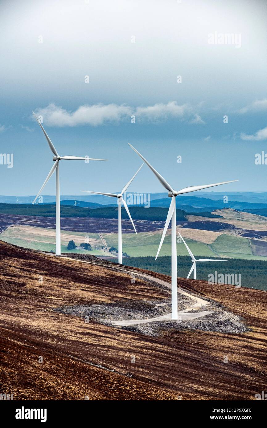 Windfarms in the UK Dorenell Windfarm Stock Photo - Alamy