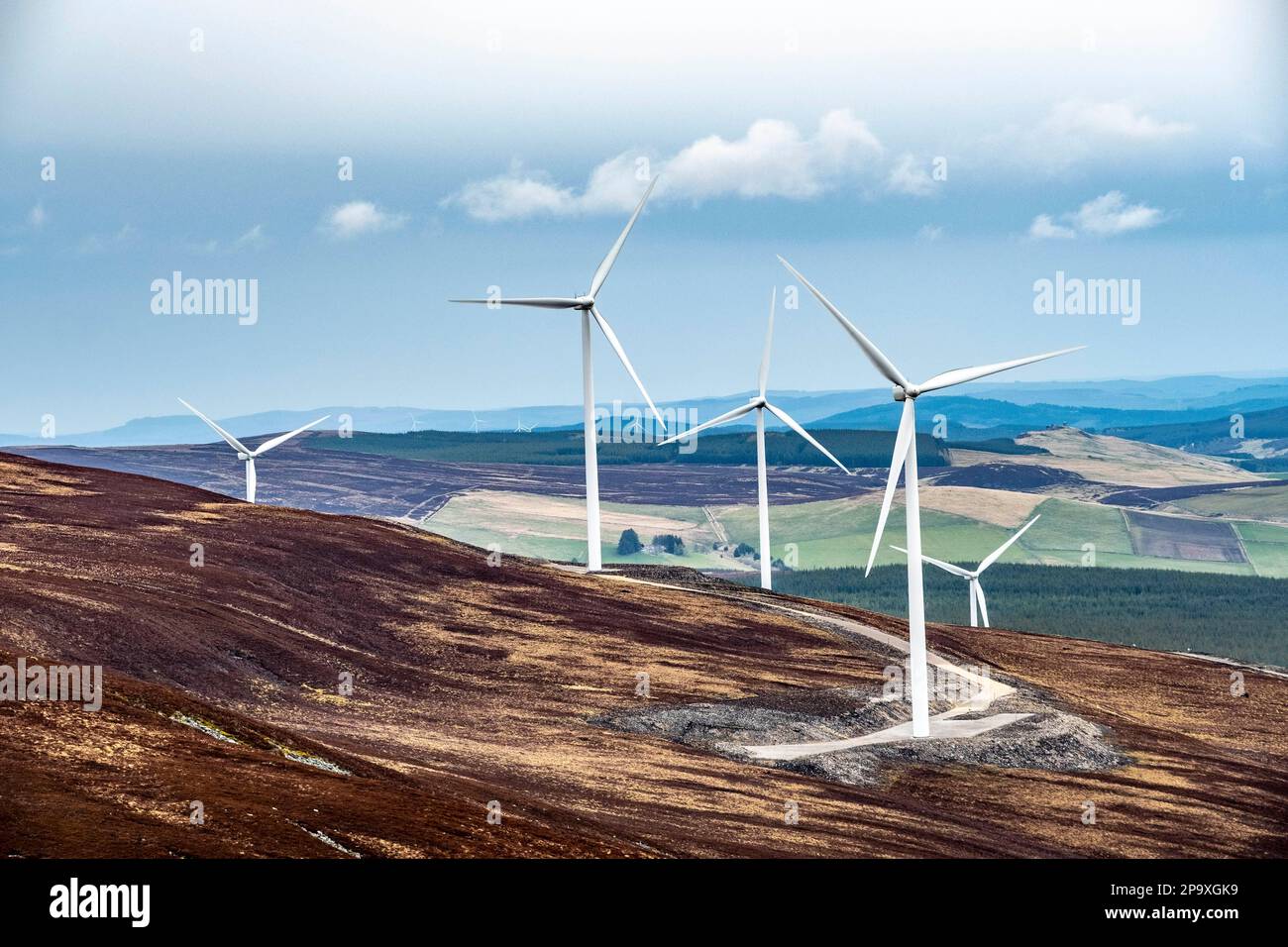 Windfarms in the UK Dorenell Windfarm Stock Photo - Alamy