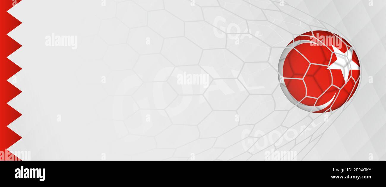 Banner design of a football ball with flag of Turkey in football net ...