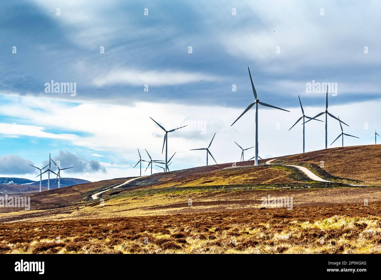 Windfarms in the UK Dorenell Windfarm Stock Photo - Alamy