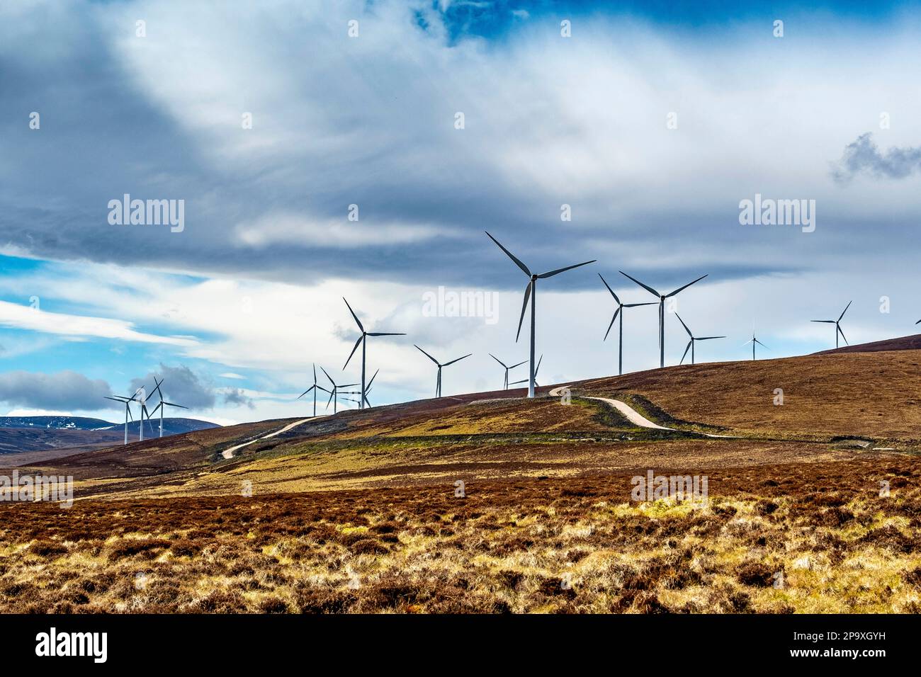 Windfarms in the UK Dorenell Windfarm Stock Photo - Alamy