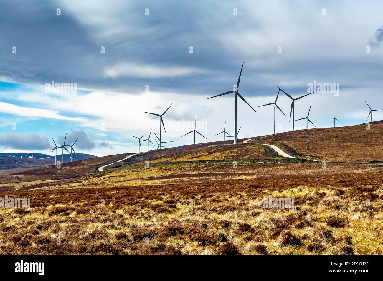 Windfarms in the UK Dorenell Windfarm Stock Photo - Alamy