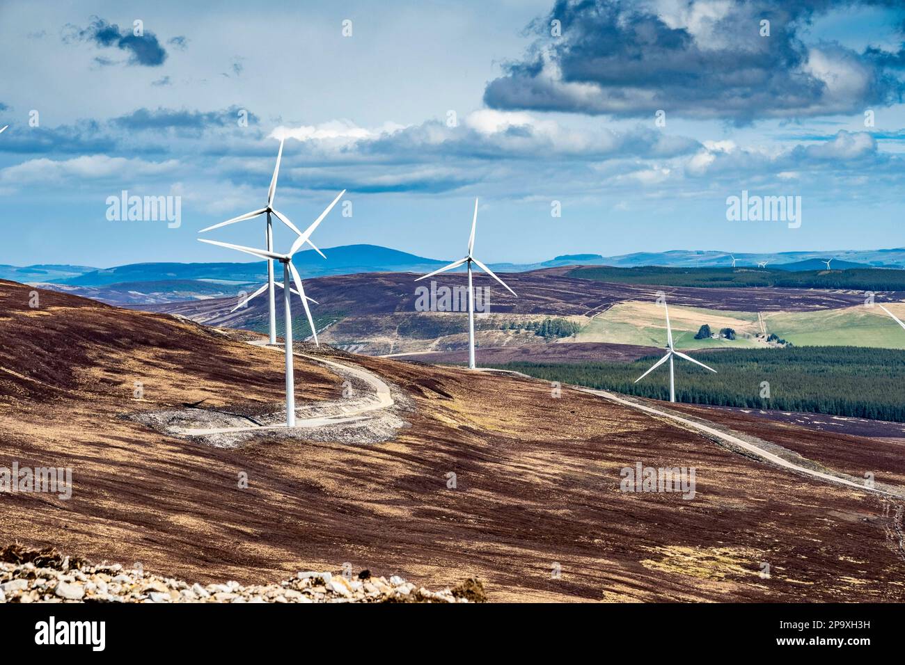 Windfarms in the UK Dorenell Windfarm Stock Photo - Alamy