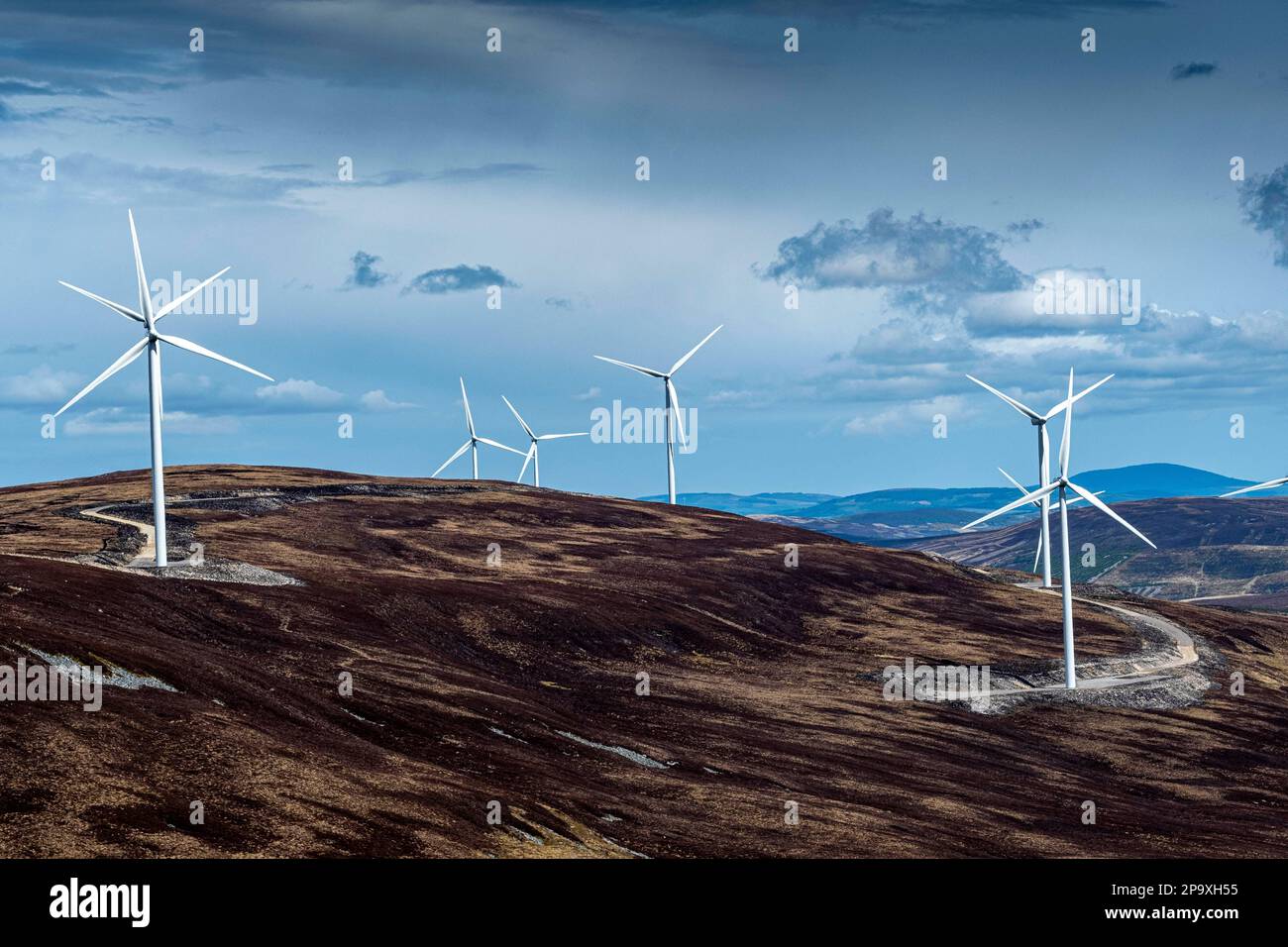 Windfarms in the UK Dorenell Windfarm Stock Photo - Alamy