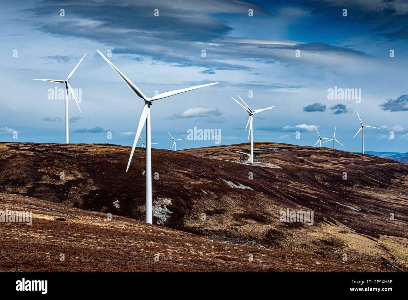 Windfarms in the UK Dorenell Windfarm Stock Photo - Alamy