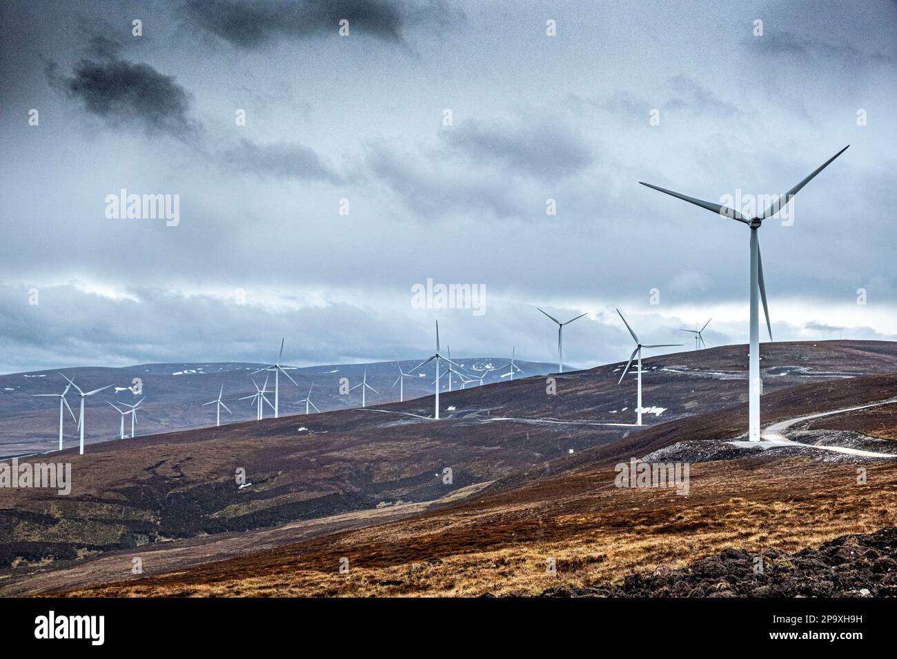 Windfarms in the UK Dorenell Windfarm Stock Photo - Alamy
