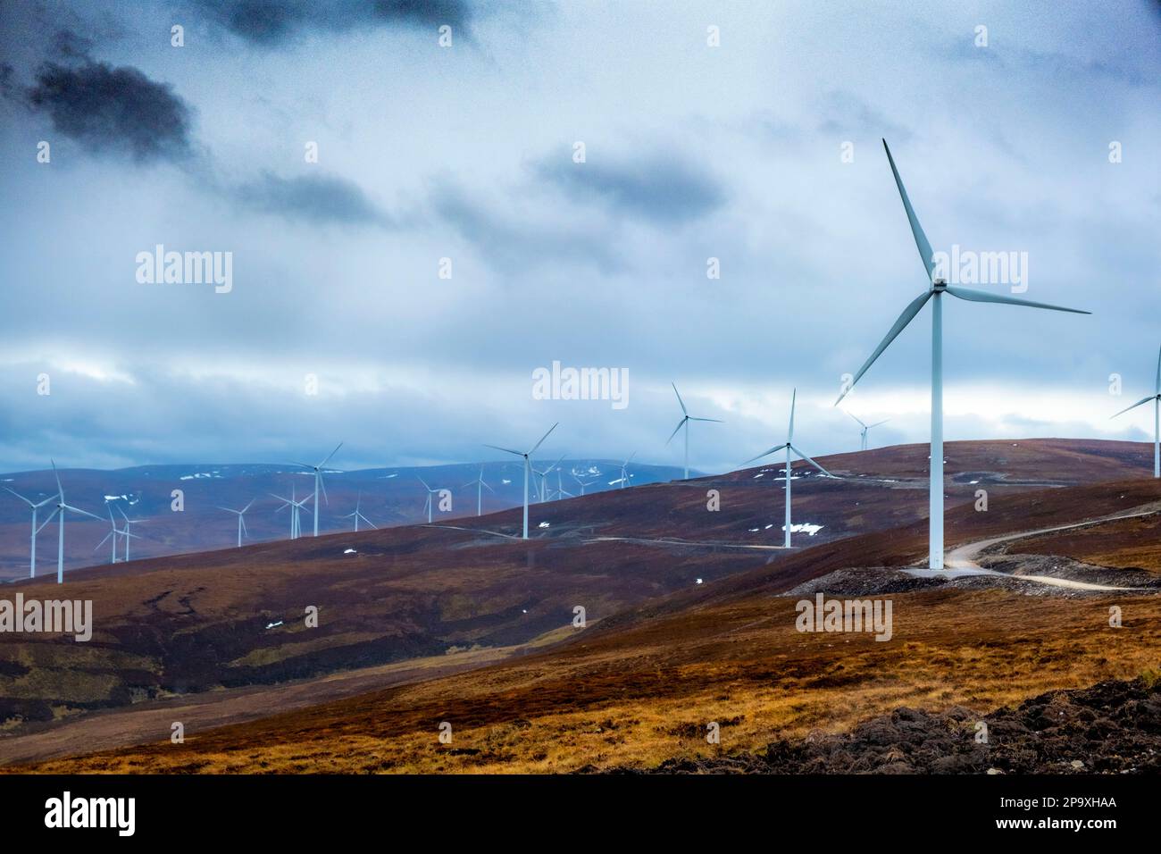 Windfarms in the UK Dorenell Windfarm Stock Photo - Alamy