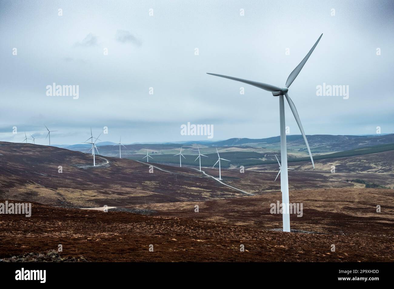 Windfarms in the UK Dorenell Windfarm Stock Photo - Alamy