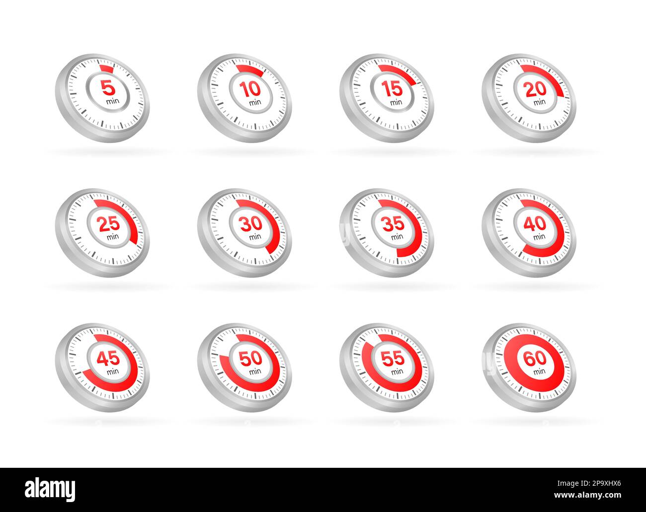 Set Timer, clock, stopwatch. Cooking time. 0 to 60 minutes Stock Vector ...